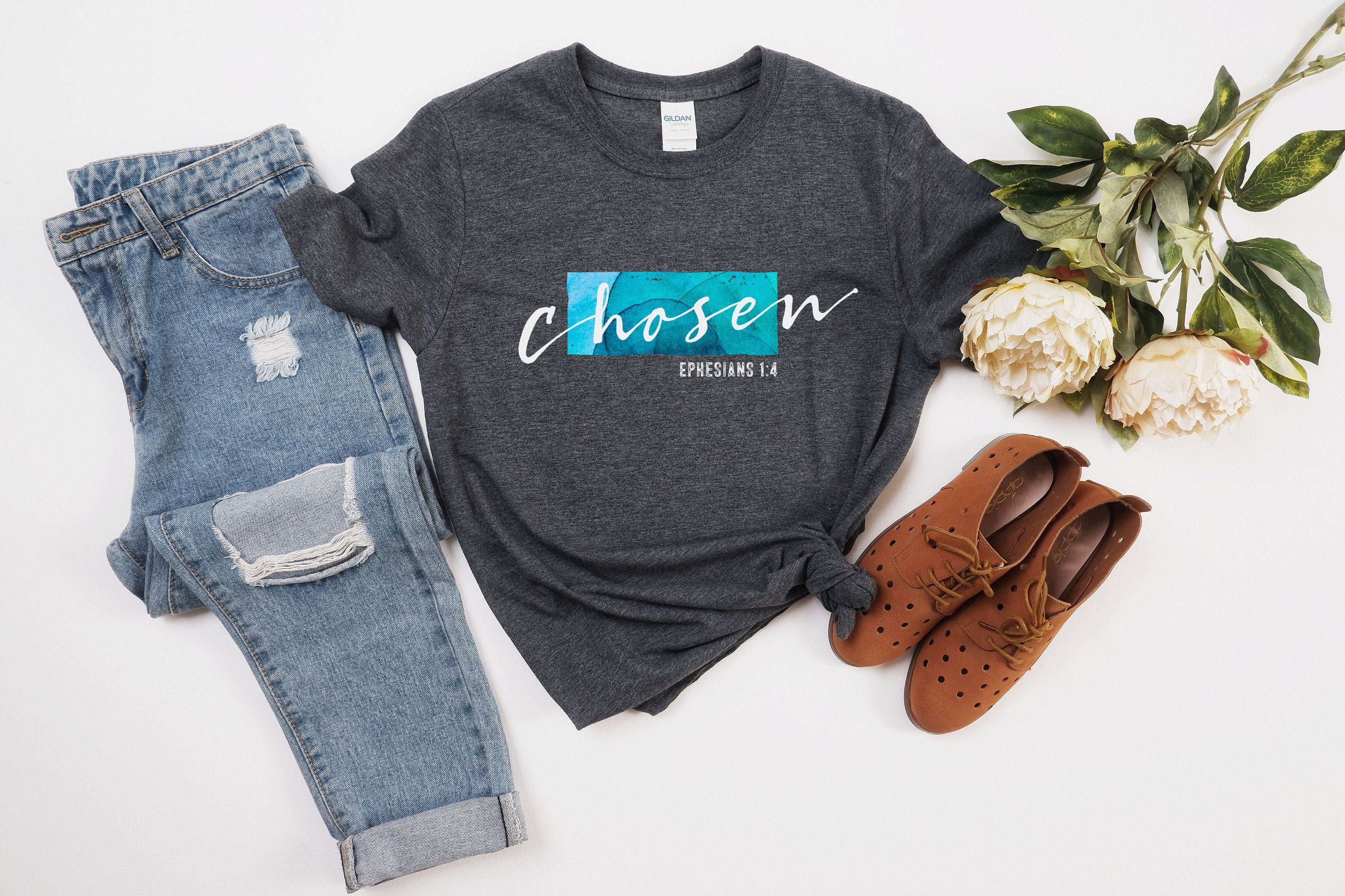Chosen T-shirt Chosen Shirt Bible Verse Ephesians - Etsy