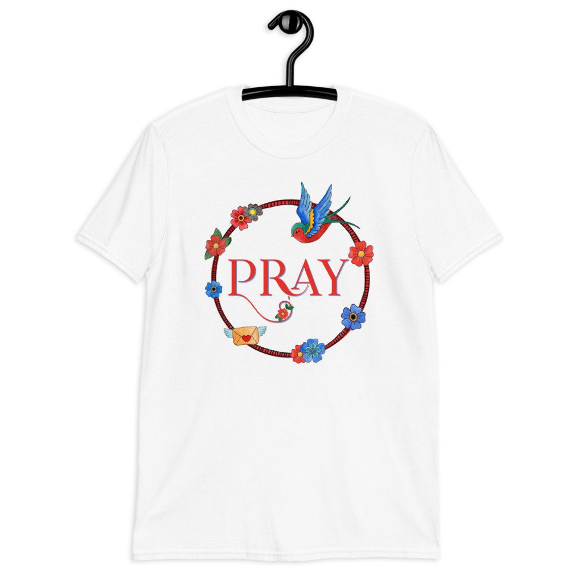 Pray T-shirt Pray Shirt Prayer Tee Floral Pray Tee - Etsy UK