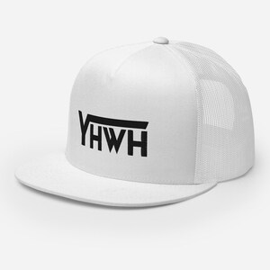 YHWH Trucker Cap, Yhwh Hat, Yahweh Hat, Religious Hat, White Hat, - Etsy