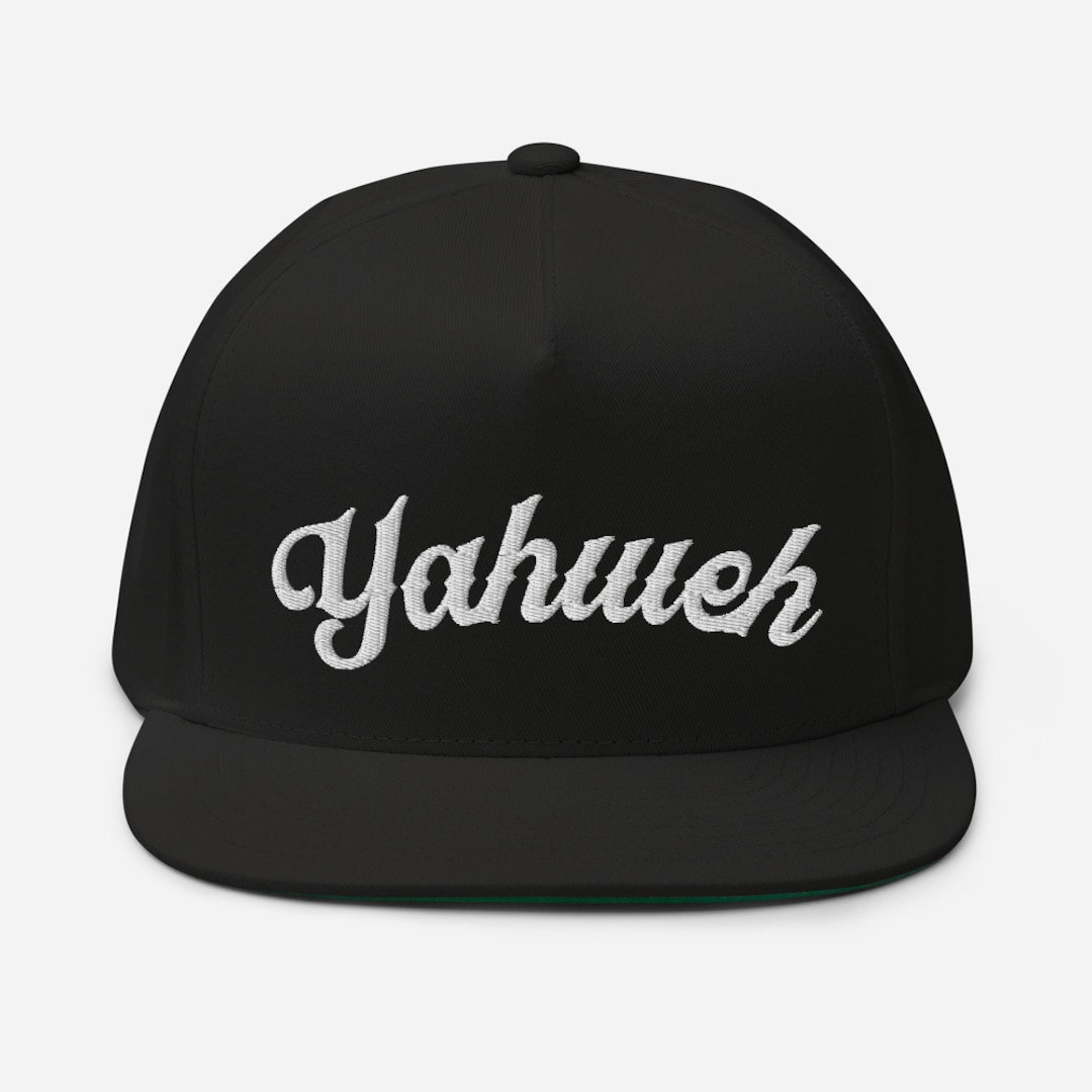 Yahweh Flat Bill Cap, YHWH HAT, Black Yahweh Hat, - Etsy