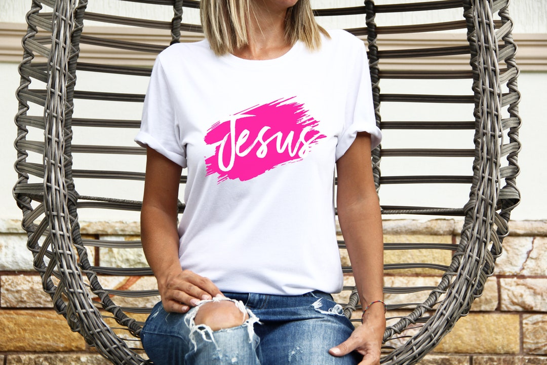 Jesus Pink T-shirt, Pink, Jesus, Christian a Shirt, a Faith Shirt ...