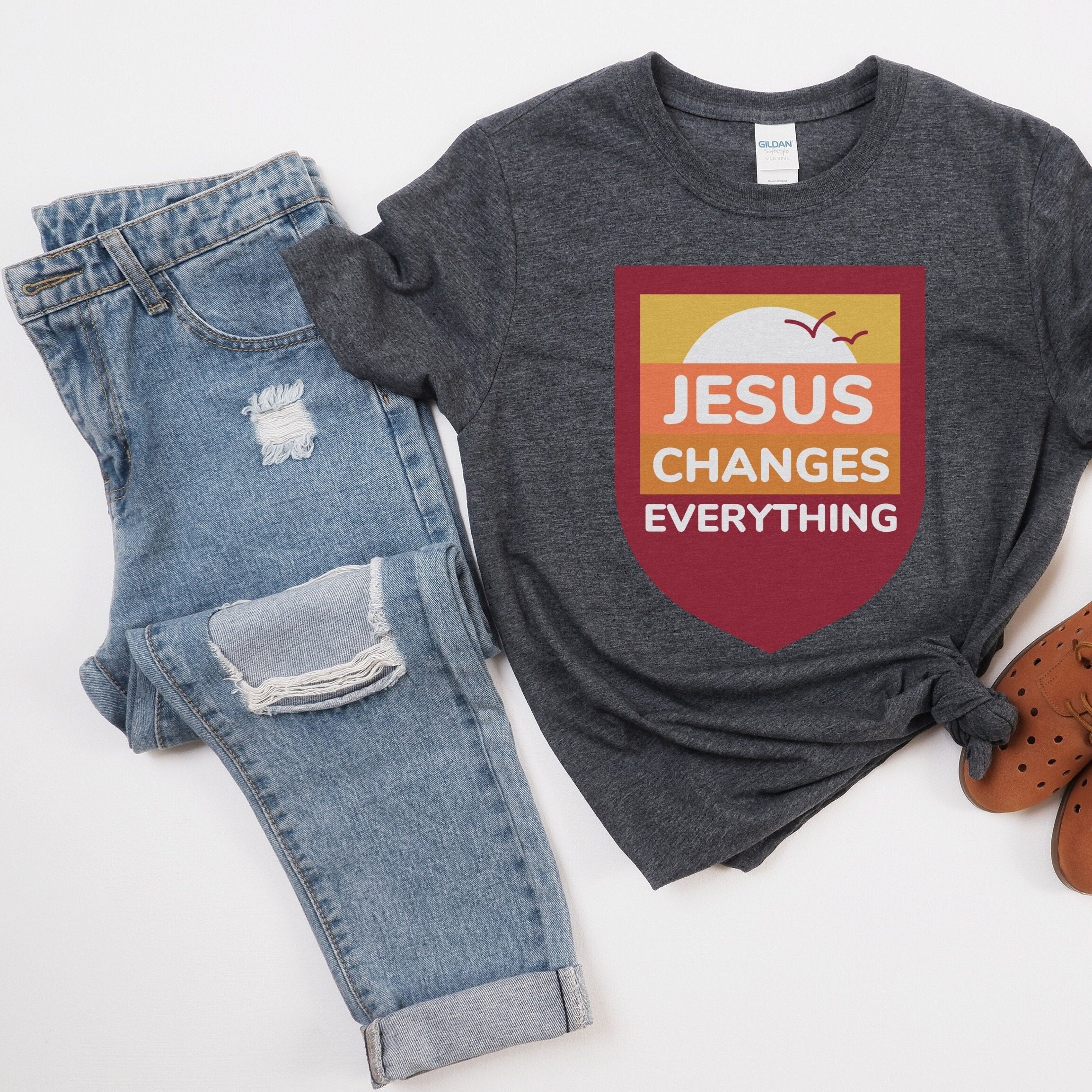 Jesus Changes Everything Shirt Sunset T-shirt Jesus Shirts - Etsy UK