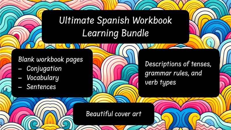 Spanish Workbook Bundle for All Levels Language Learning Grammar ...