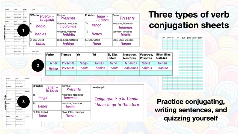 Spanish Workbook Bundle for All Levels Language Learning Grammar ...