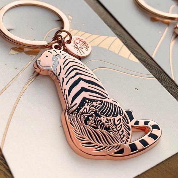 Tiger Keychain - Etsy