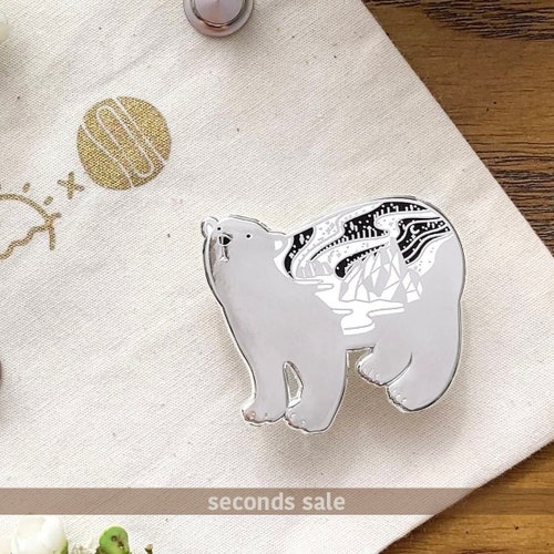 Polar Bear Hard Enamel Pin - Etsy