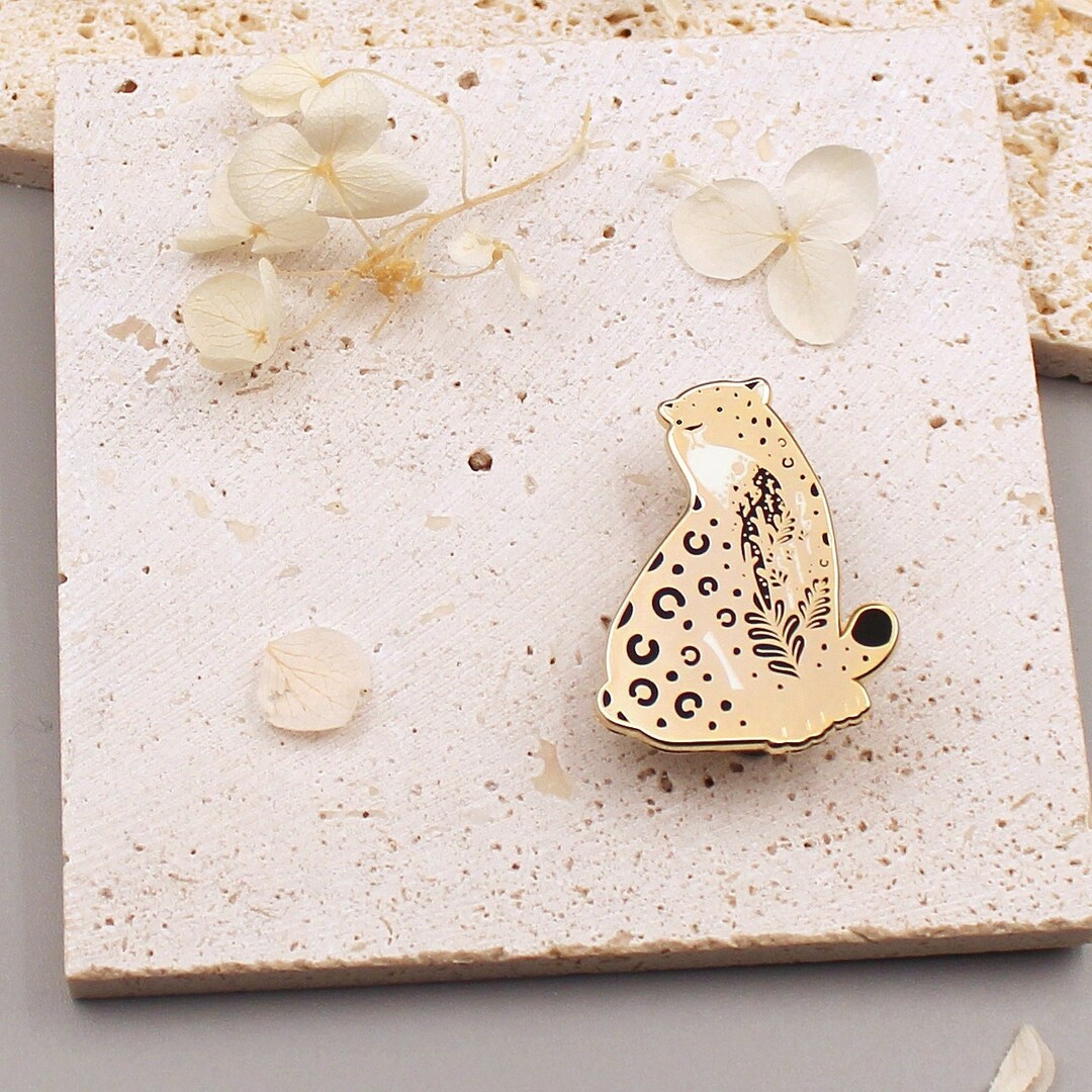 Leopard Enamel Pin/ Amur Leopard Enamel Pin/ 3% Donation With Purchase ...