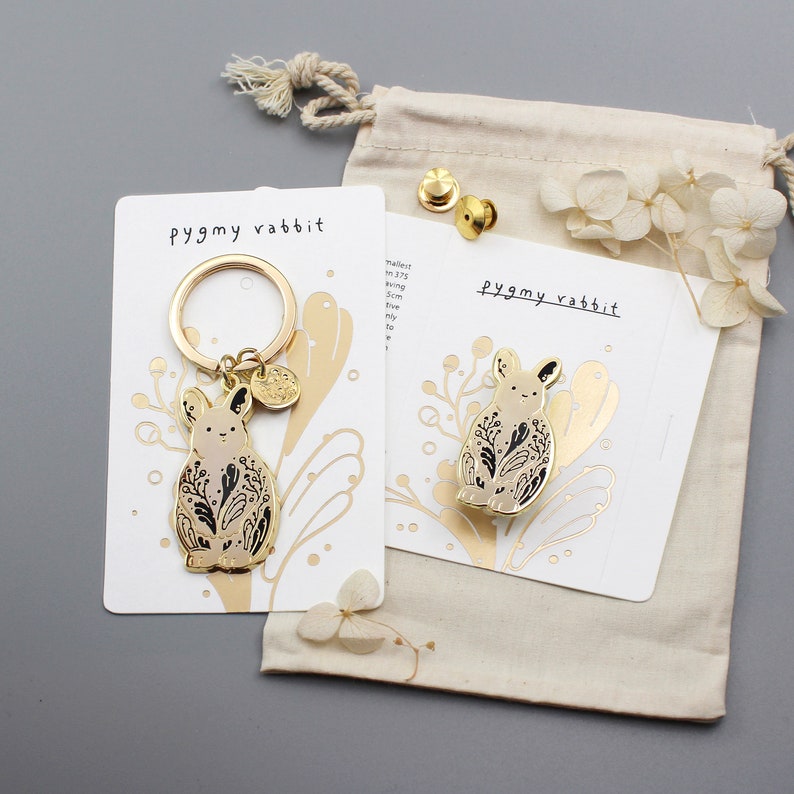 Rabbit Enamel Pin/ Pygmy Rabbit Enamel Pin/ 3% Donation to - Etsy