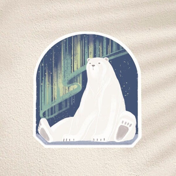 Polar Bear Sticker/ Bear Sticker /set of 4 Polar Bear Vinyl - Etsy
