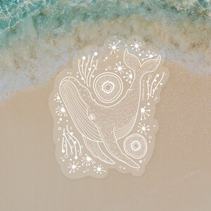 Humpback Whale Line Art Sticker 01 | Whale Sticker | Waterproof ...
