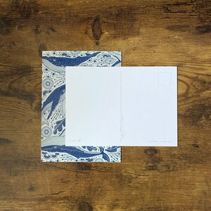 Whale, and the Ocean Art Print, Postcard 5x7/ Humpback Whale Postcard ...