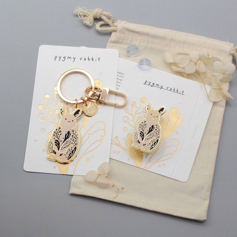 Rabbit Enamel Pin/ Pygmy Rabbit Enamel Pin/ 3% Donation to - Etsy
