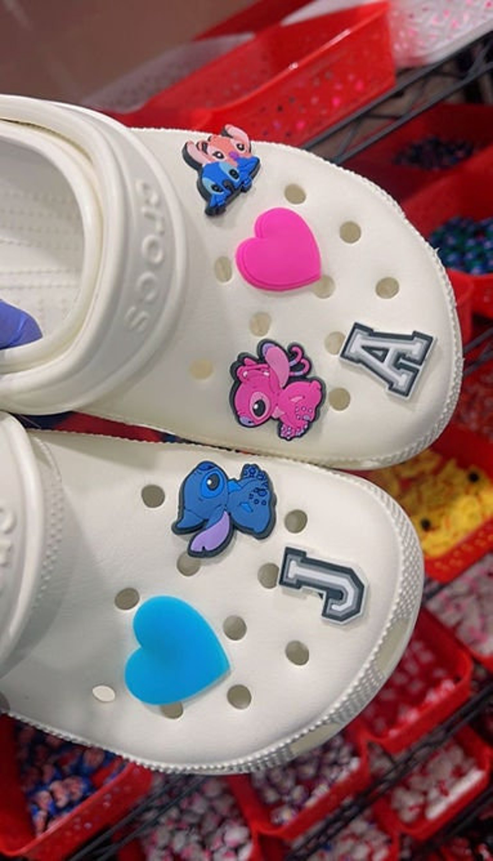 Stitch & Angel croc Charms - Etsy