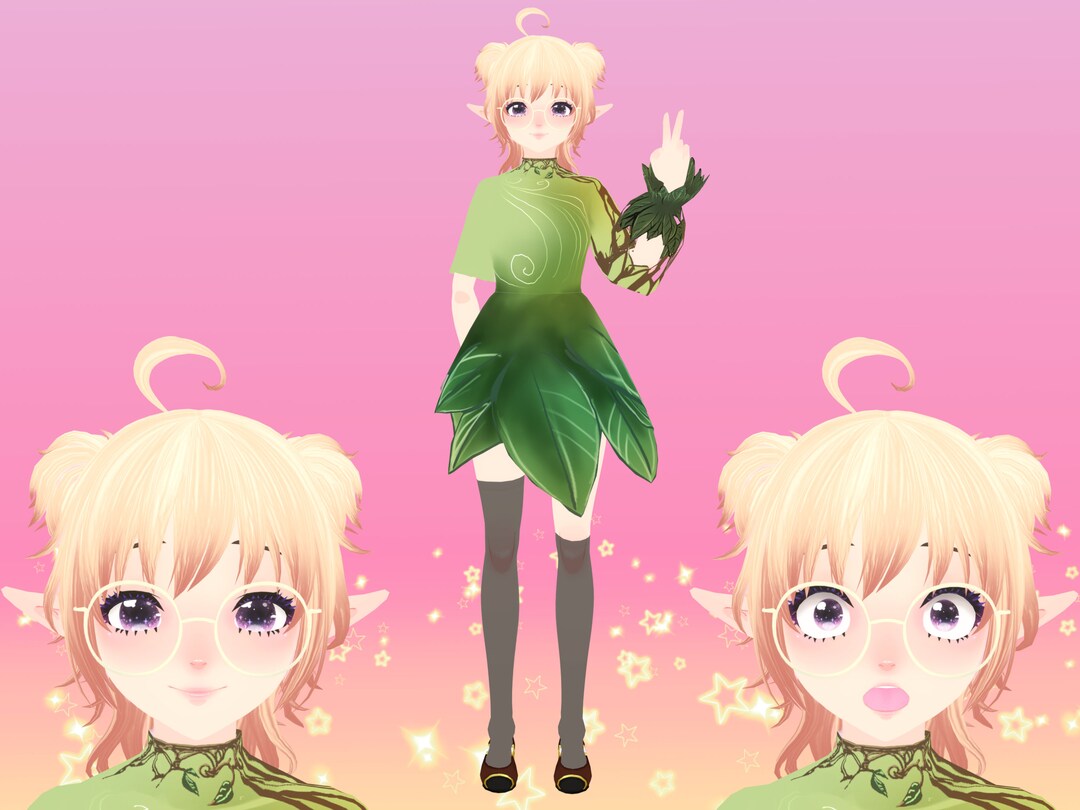 Fairy Vroid 3D Vtuber Model fully Rigged Ready to Use - Etsy