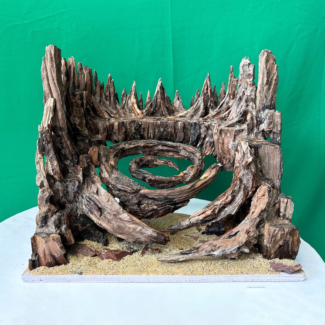 Aquarium Driftwood Sculpture Large Cave Drift Wood Bonsai Aquascape ...