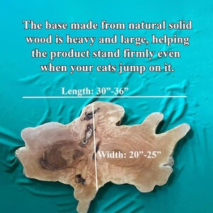 Natural Wood Cat Tree Tower Large Branch Scratching Post Cat Furniture ...