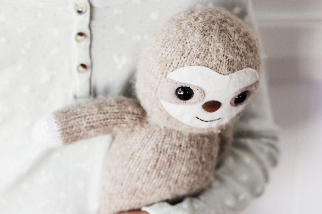 Sloth Toy PDF Knitting Pattern - Knitted Pattern, Easy to Follow ...