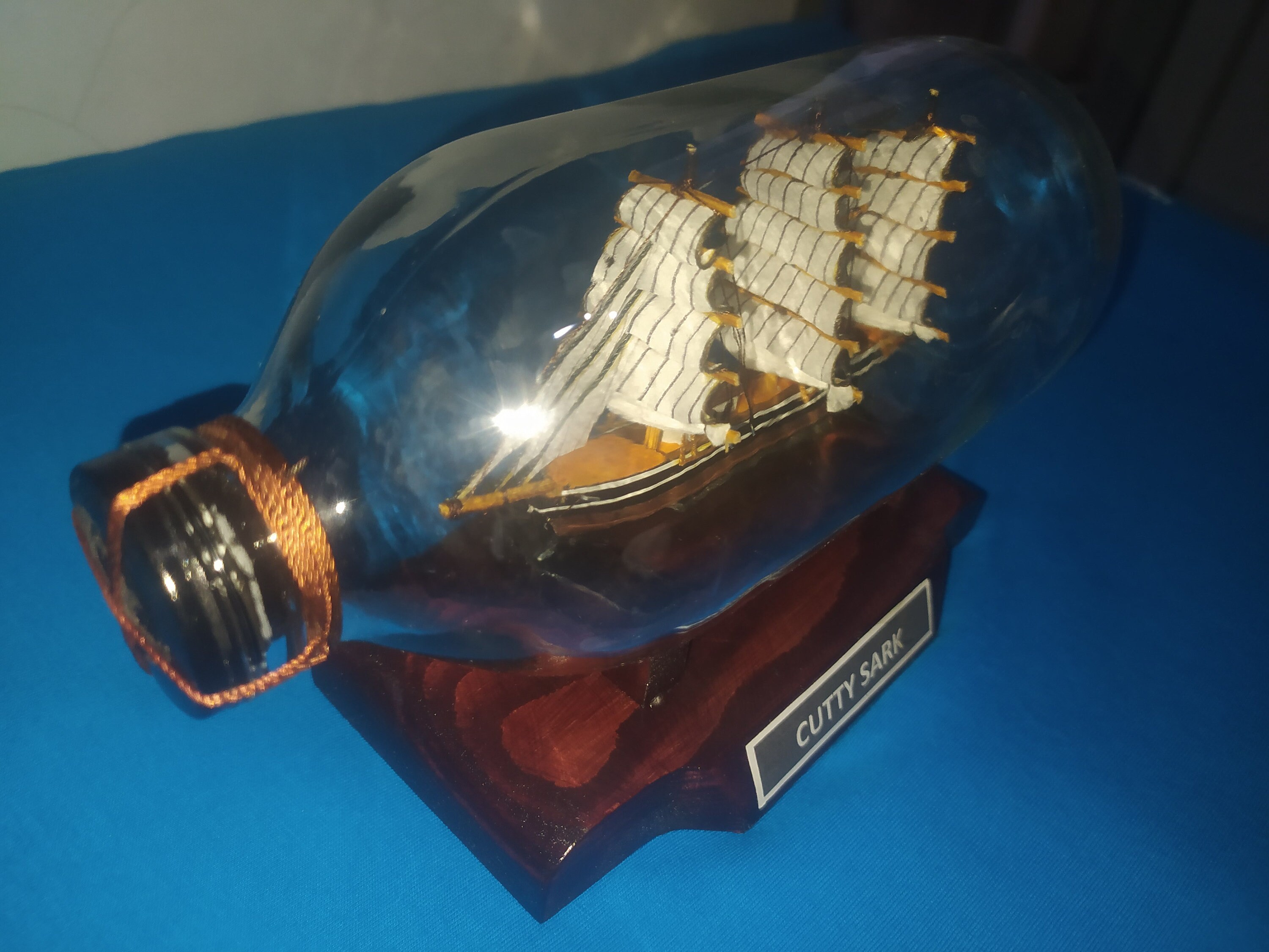 Cutty Sark Ship in a Bottle, Miniature Pirates Ship Gift for Father's ...