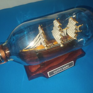 Cutty Sark Ship in a Bottle, Miniature Pirates Ship Gift for Father's ...