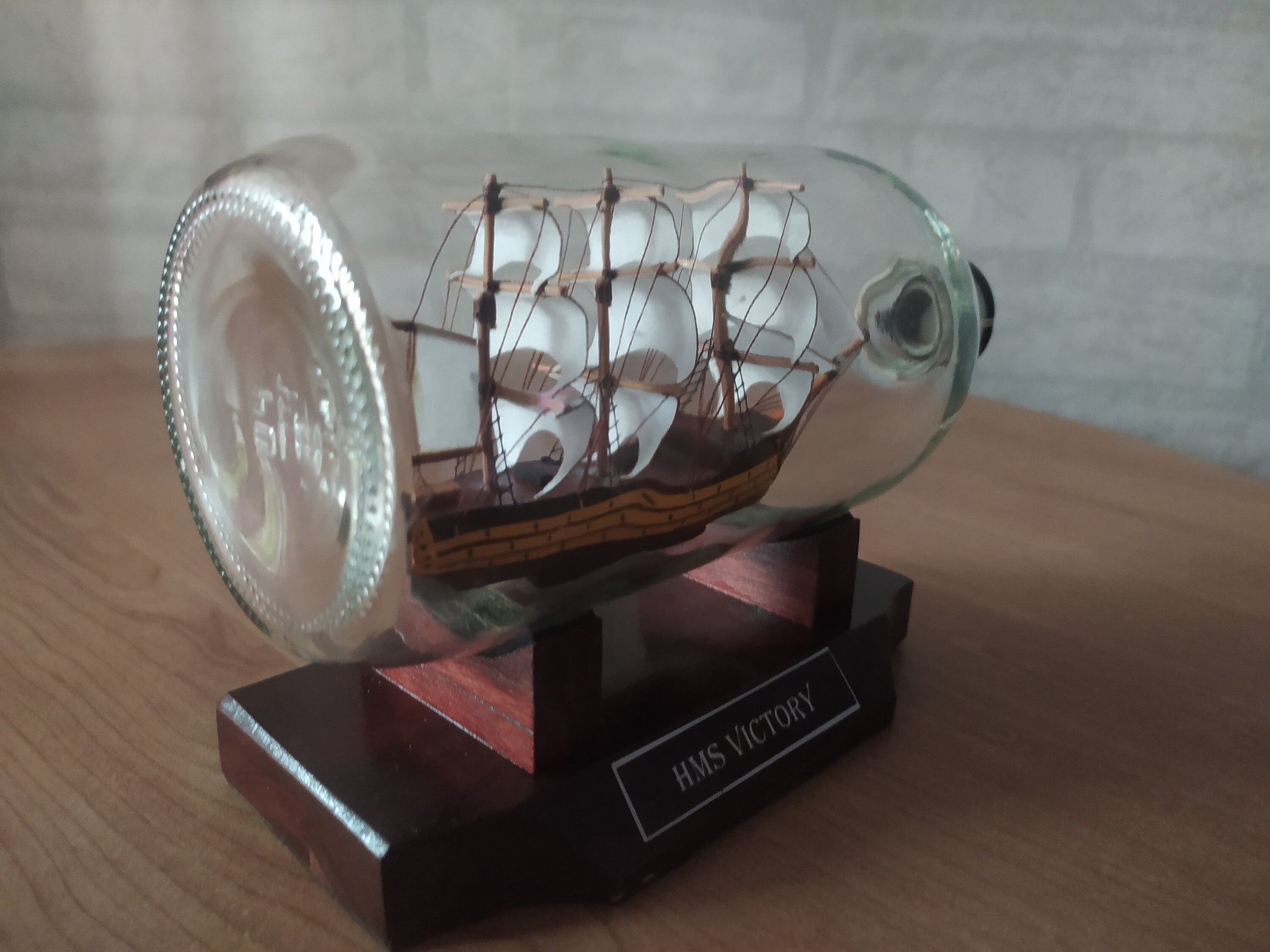HMS Victory Ship in a Bottle: Miniature Pirate Ship Decor - Etsy