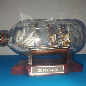 Cutty Sark Ship in a Bottle, Miniature Pirates Ship Gift for Father's ...