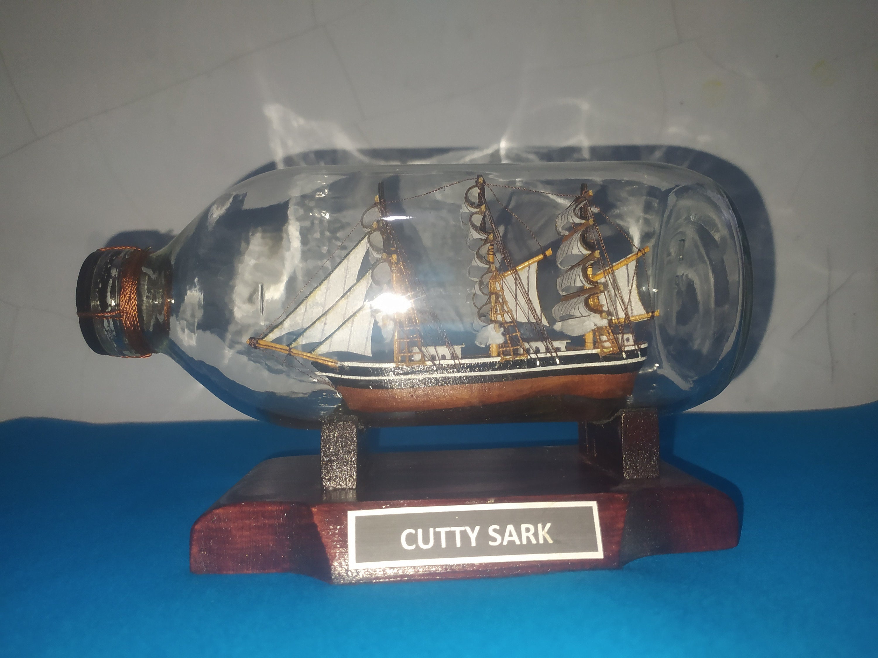Cutty Sark Ship in a Bottle, Miniature Pirates Ship Gift for Father's ...