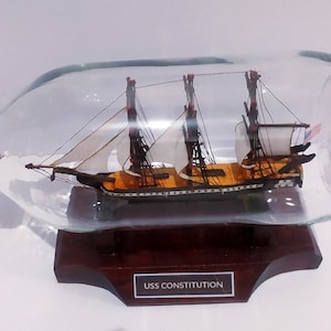 USS Constitution Ship in a Bottle, Miniature Pirates Ship, Gift for ...