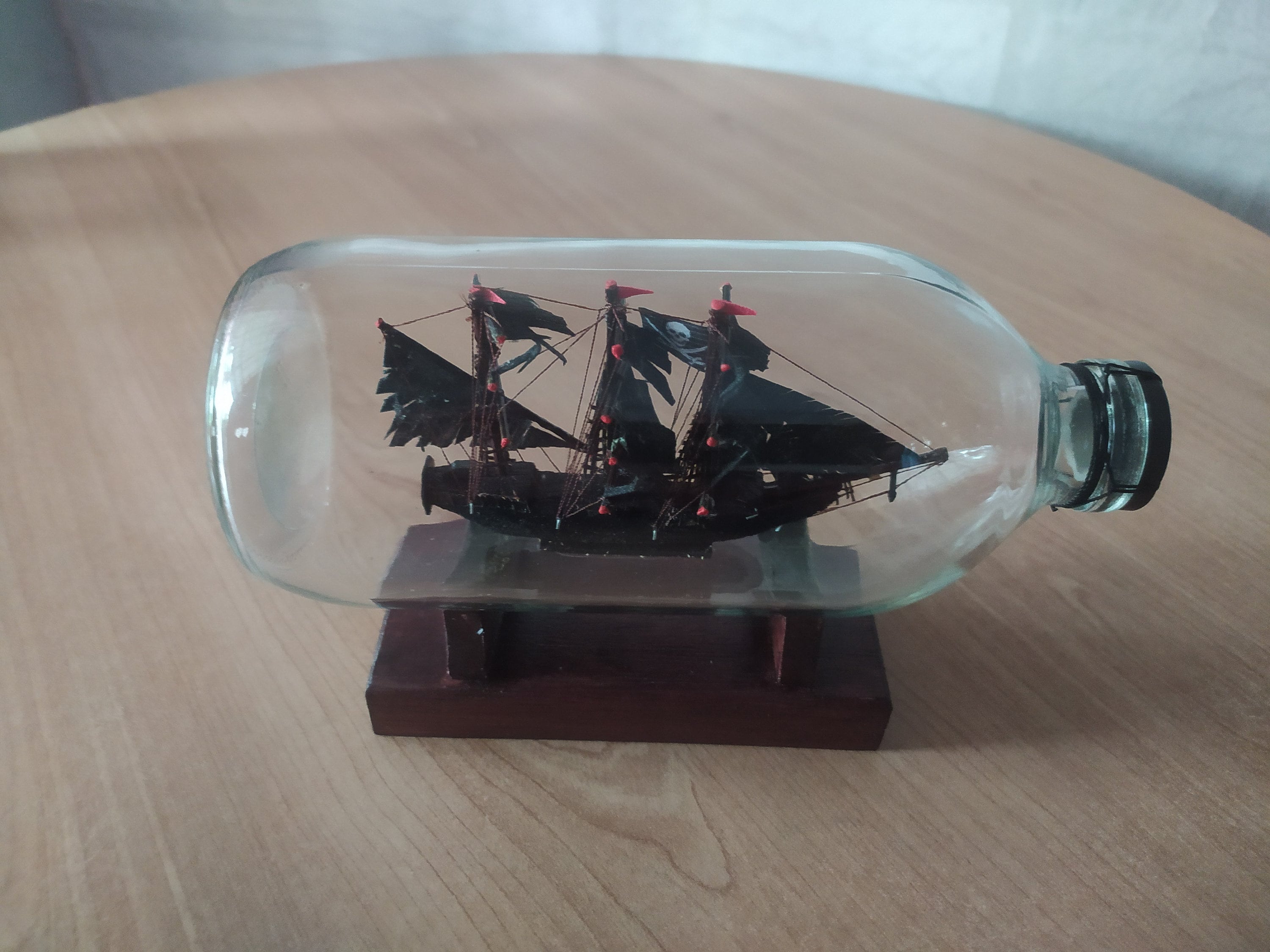 Flying Dutchman Ship in a Bottle, Miniature Pirate Ship Handmade - Etsy