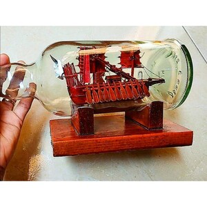 Miniature Djong Java Ship in a Bottle, a Miniature Pirate Ship of ...