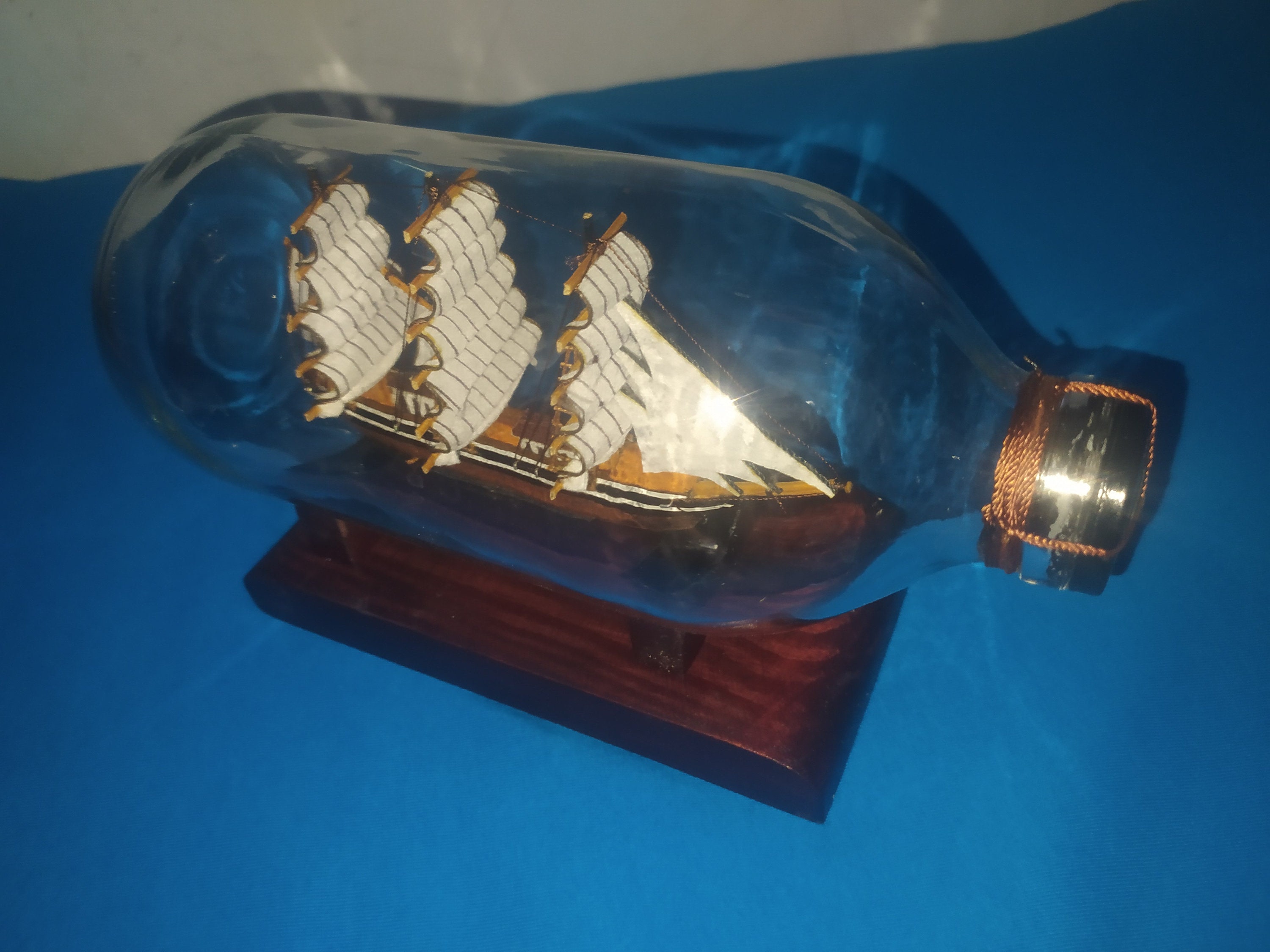 Cutty Sark Ship in a Bottle, Miniature Pirates Ship Gift for Father's ...