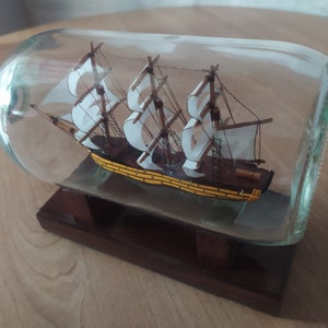 HMS Victory Ship in a Bottle: Miniature Pirate Ship Decor - Etsy