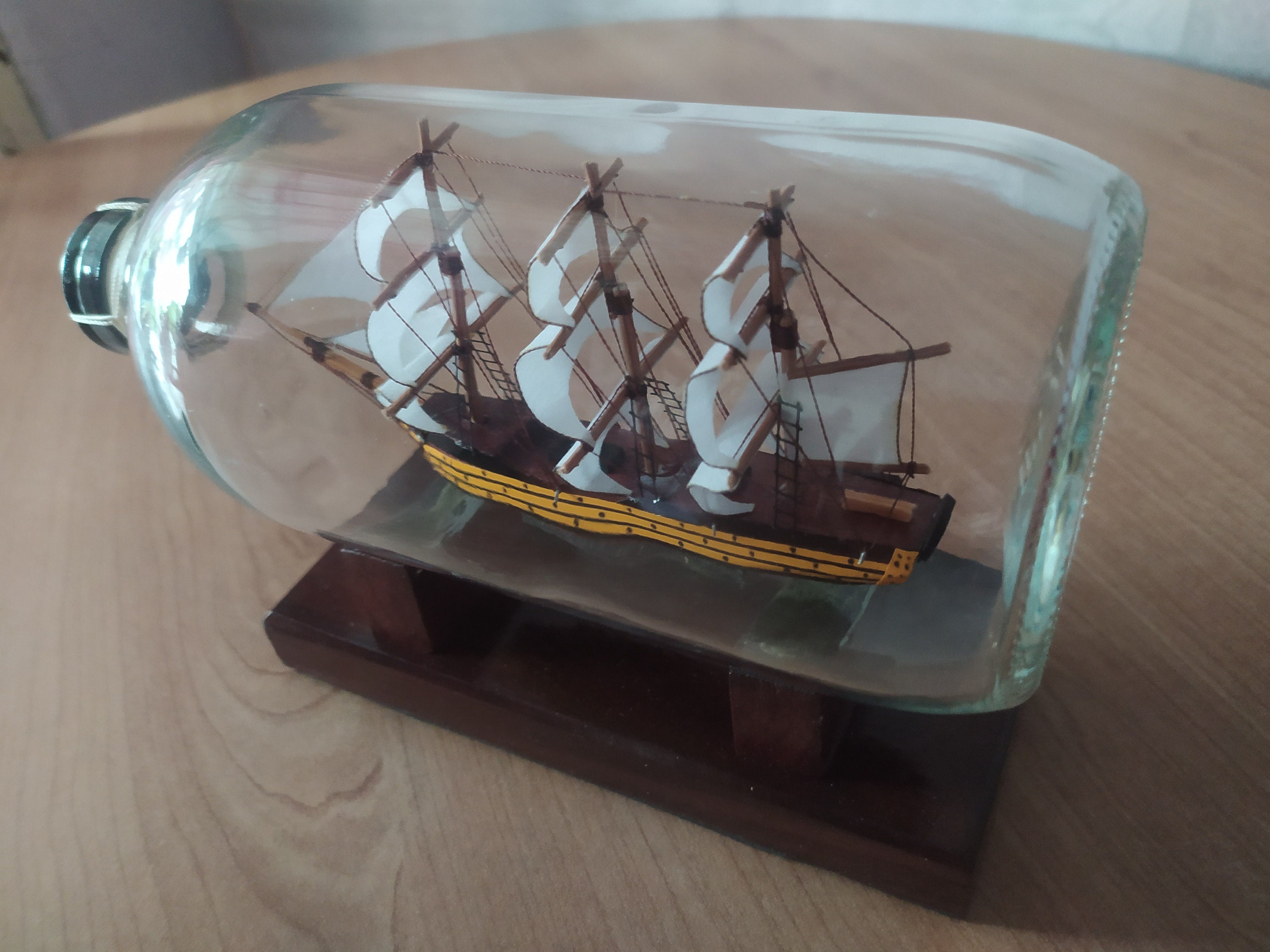 HMS Victory Ship in a Bottle: Miniature Pirate Ship Decor - Etsy