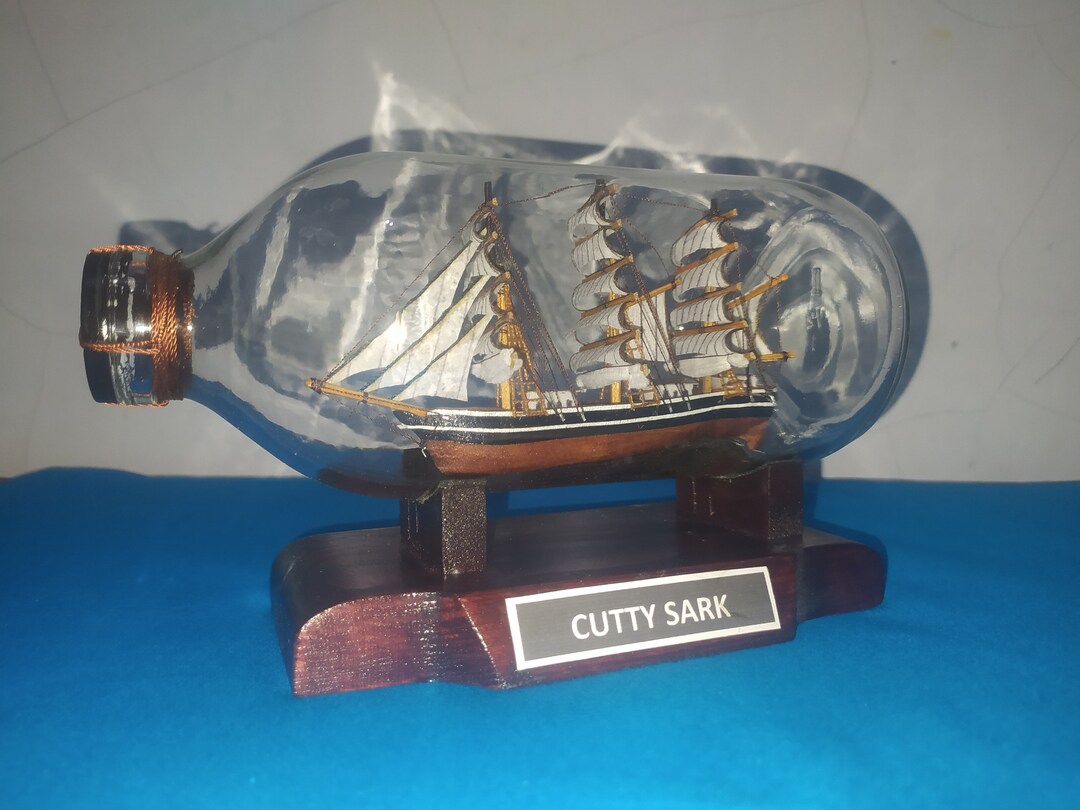 Cutty Sark Ship in a Bottle, Miniature Pirates Ship Gift for Father's ...