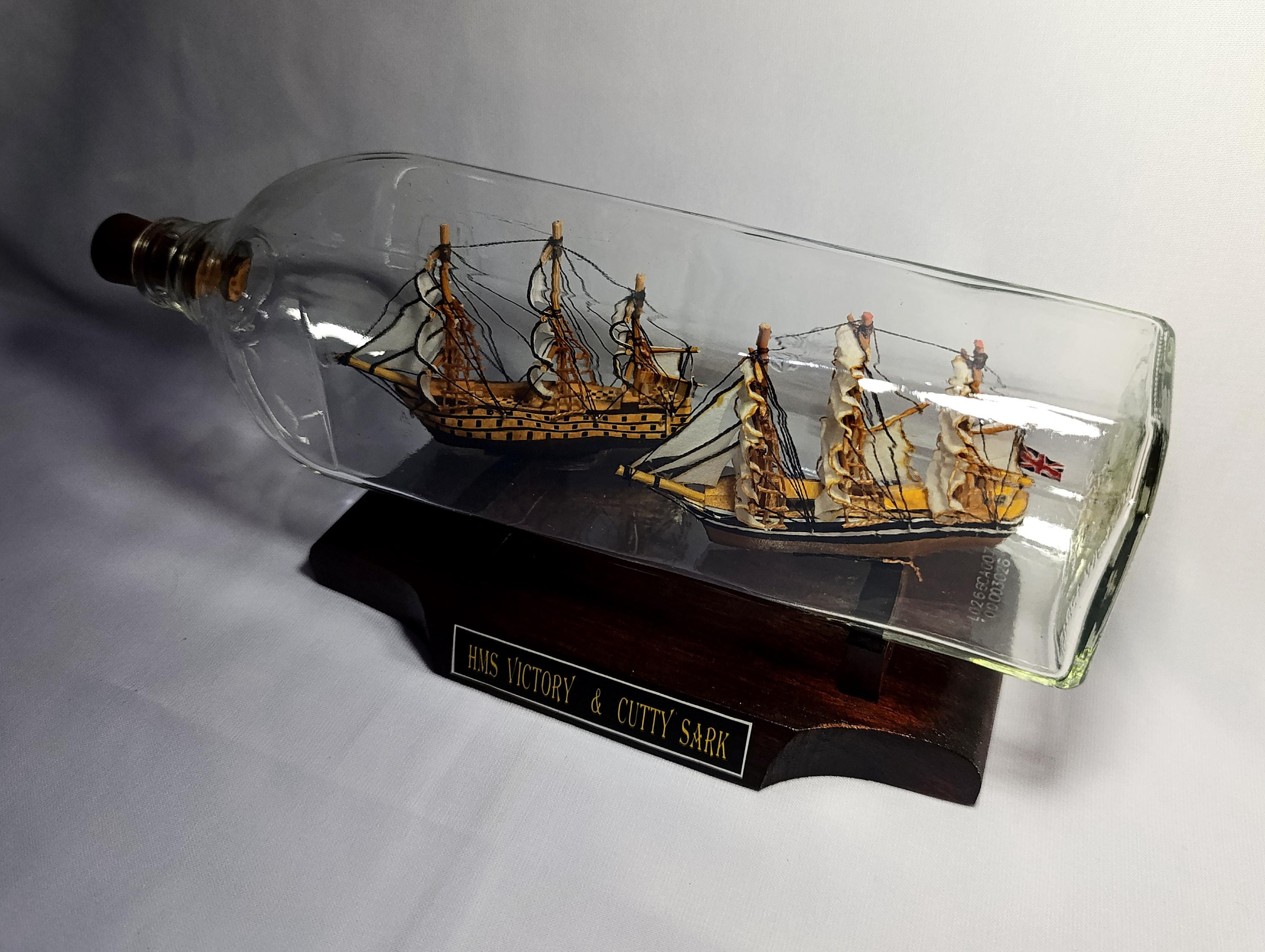 Double Ship in a Bottle: HMS Victory & Cutty Sark Miniature - Etsy