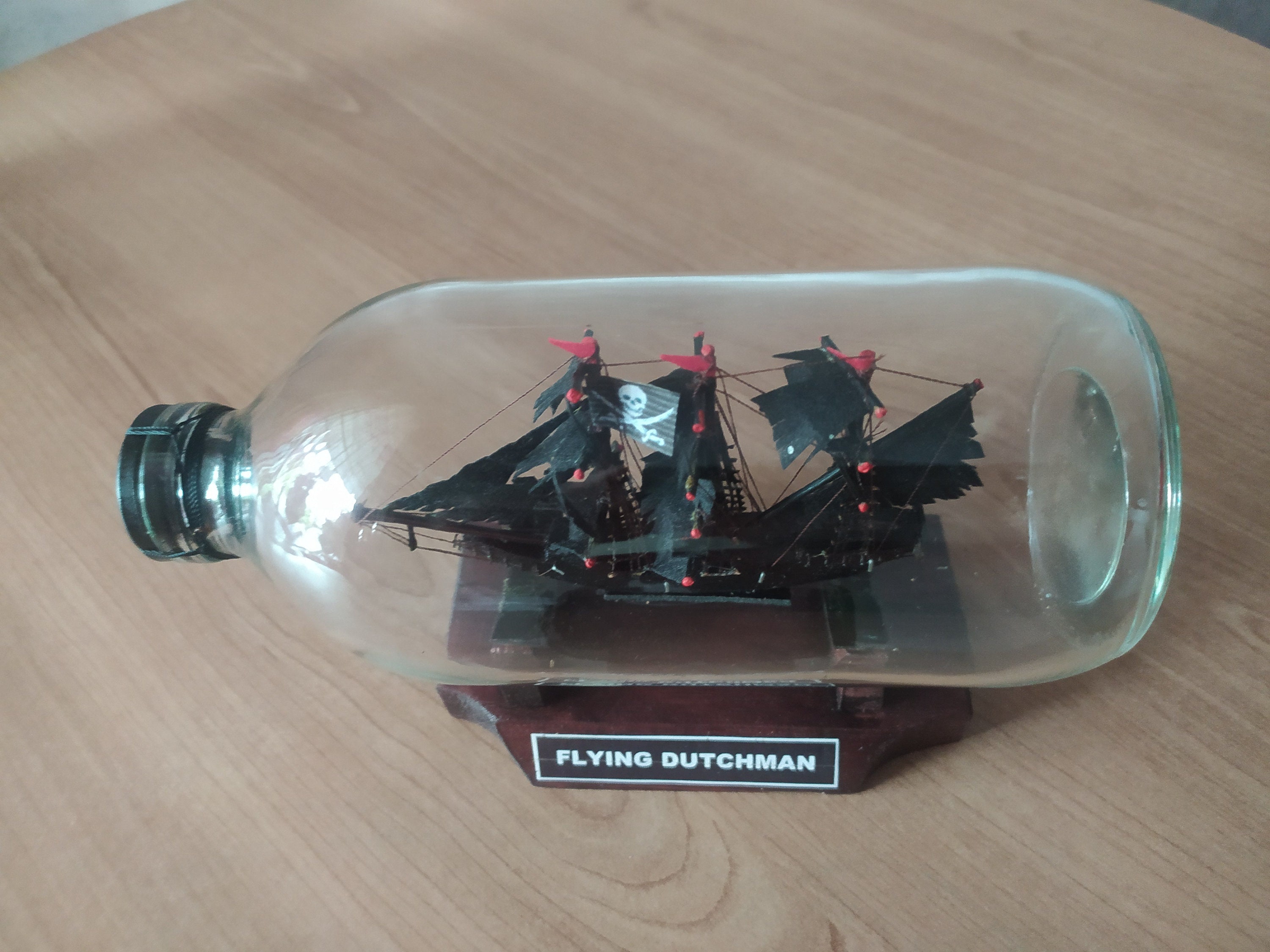 Flying Dutchman Ship in a Bottle, Miniature Pirate Ship Handmade - Etsy