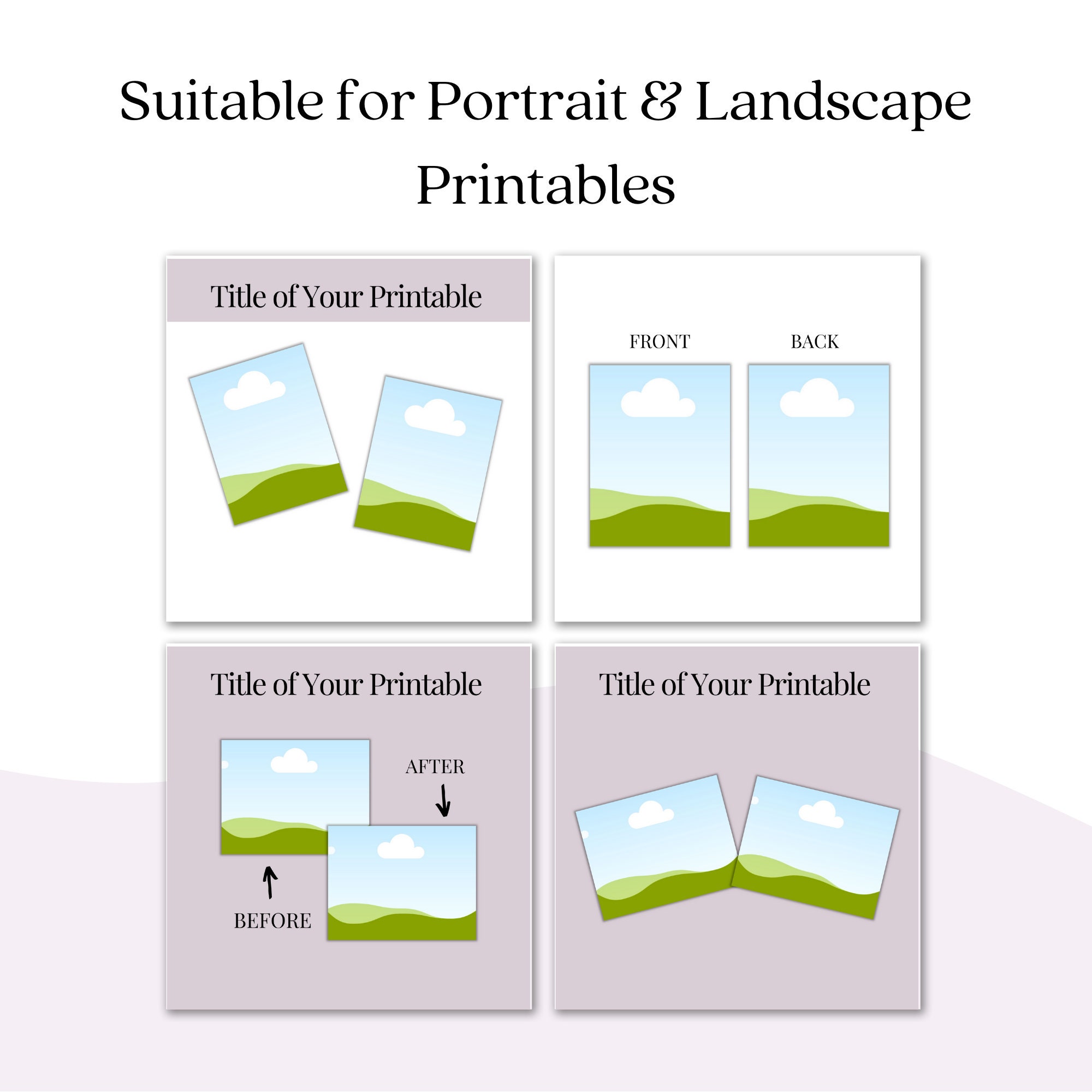 Square Printable Listing Templates for Etsy 40 Canva Mockup Designs for ...