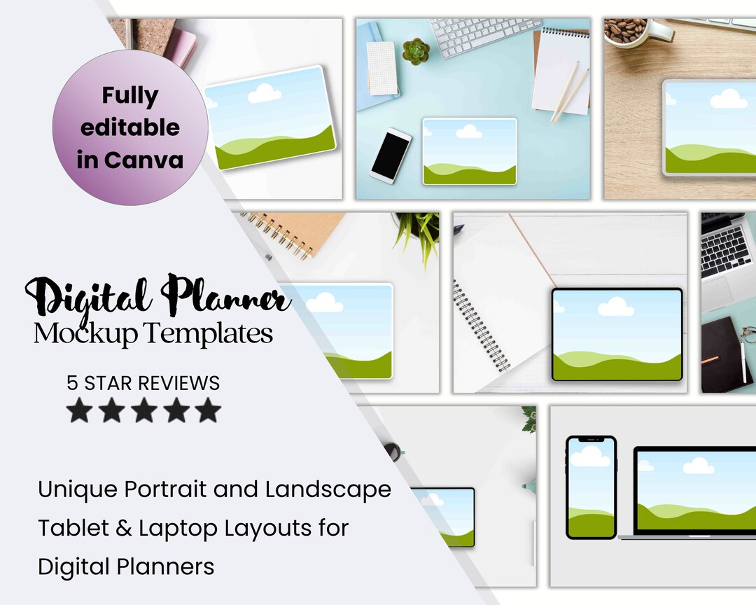 Digital Planner Mockup Template Etsy Listing Mockup Template - Etsy