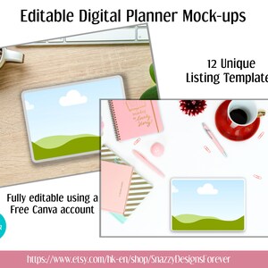 Digital Planner Mockup Template Etsy Listing Mockup Template | Etsy