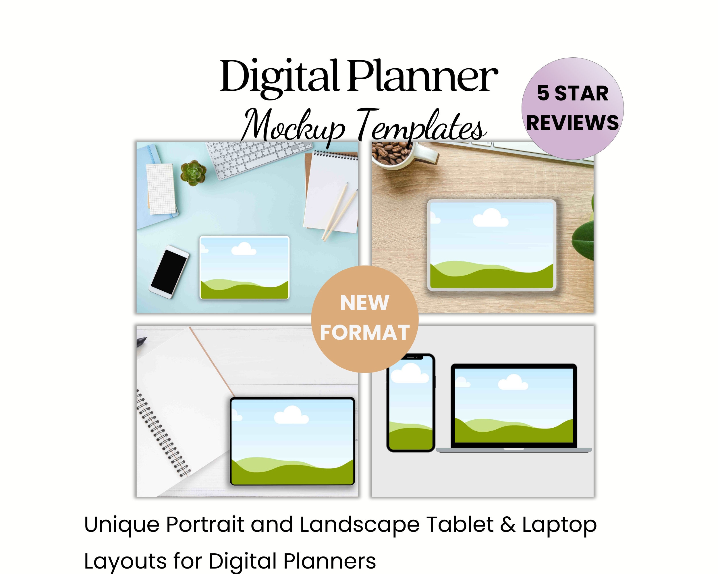 Digital Planner Mockup Template | Etsy Listing Mockup Template for ...
