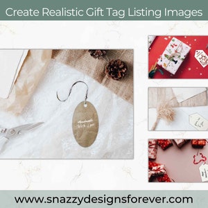 Gift Tag Mockup Template Label Mock Ups Favor Tag Mockups Canva Mock-up ...