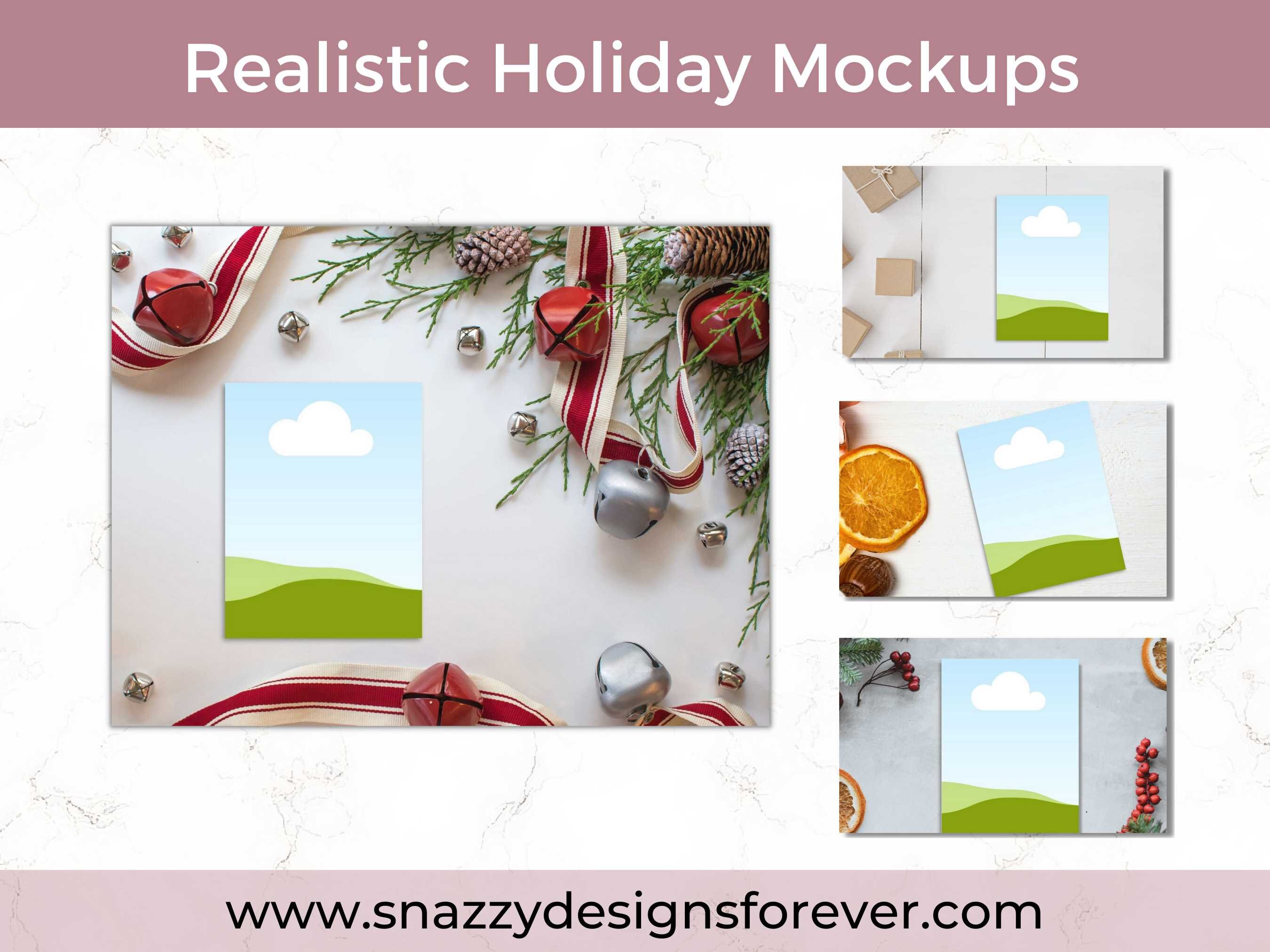 Realistic Photo Mockups for Holidays Printables | Canva Mockup Bundle ...