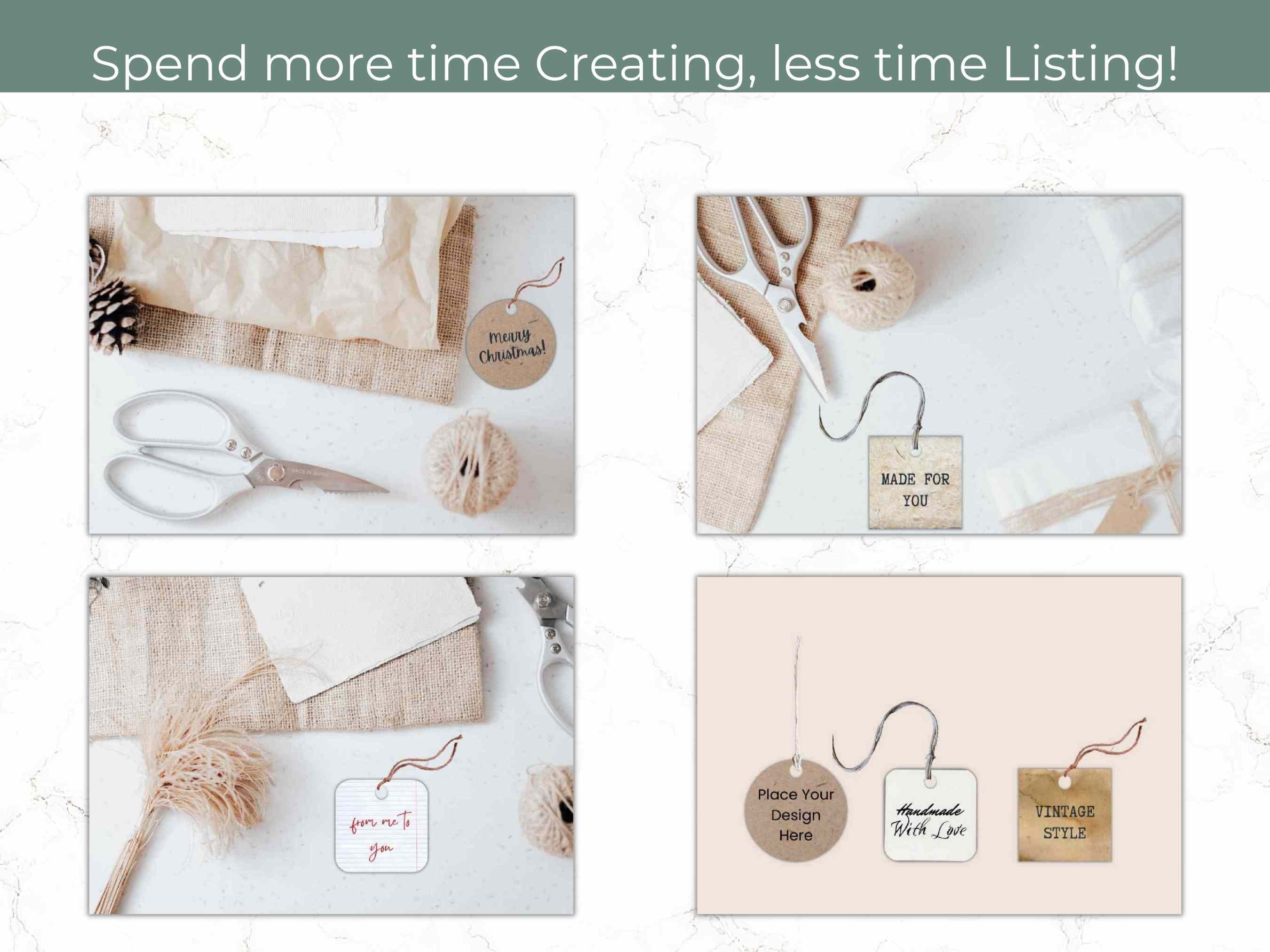 Gift Tag Mockup Template Label Mock Ups Favor Tag Mockups Canva Mock-up ...