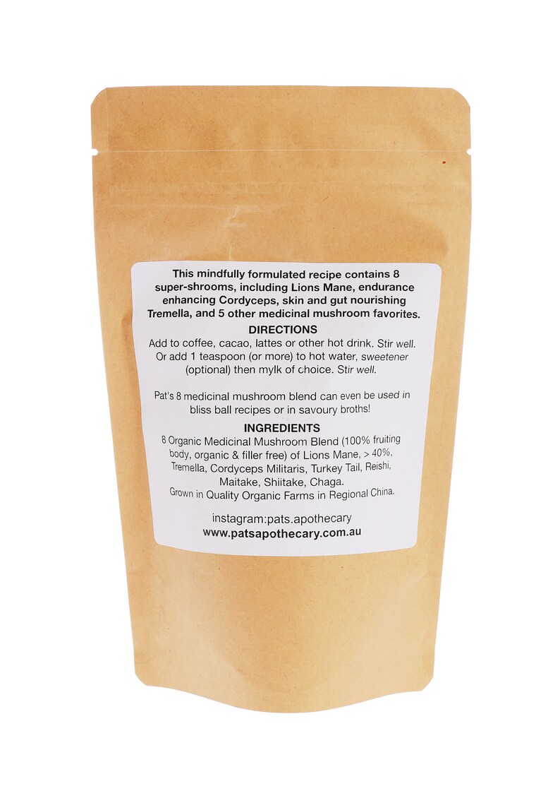 8- Shrooms: Medicinal Mushroom Powder Blend - Etsy Australia