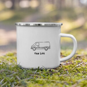 Van Life Camping ,road Trip and Campfire Enamel Mug - Etsy