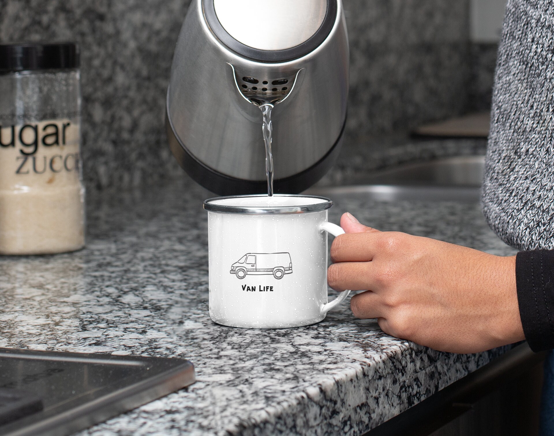 Van Life Camping road Trip and Campfire Enamel Mug - Etsy