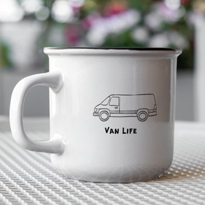 Van Life Camping ,road Trip and Campfire Enamel Mug - Etsy