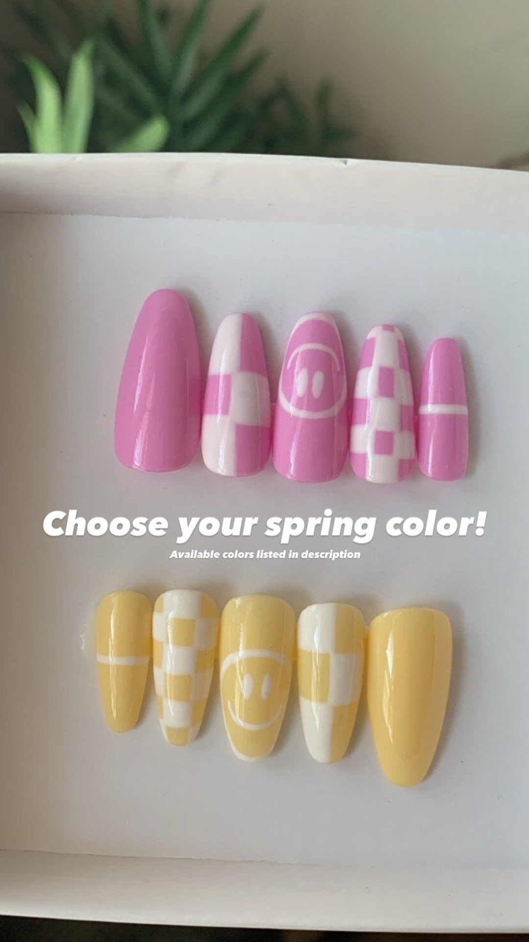 Custom Spring Color Mix and Match Design Nails | Press Ons | Pastel ...