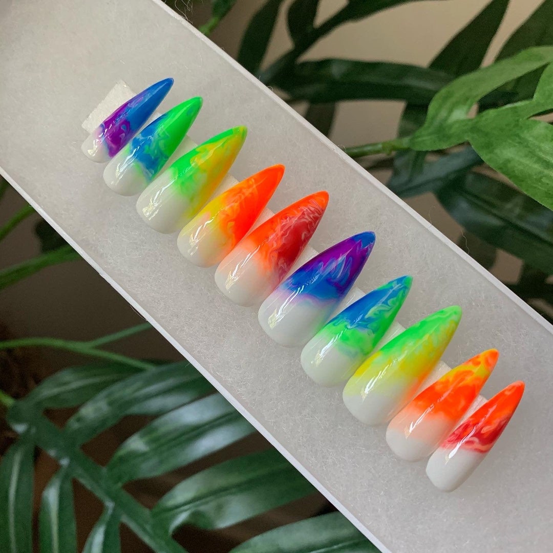 Pride Press on Nails - Etsy