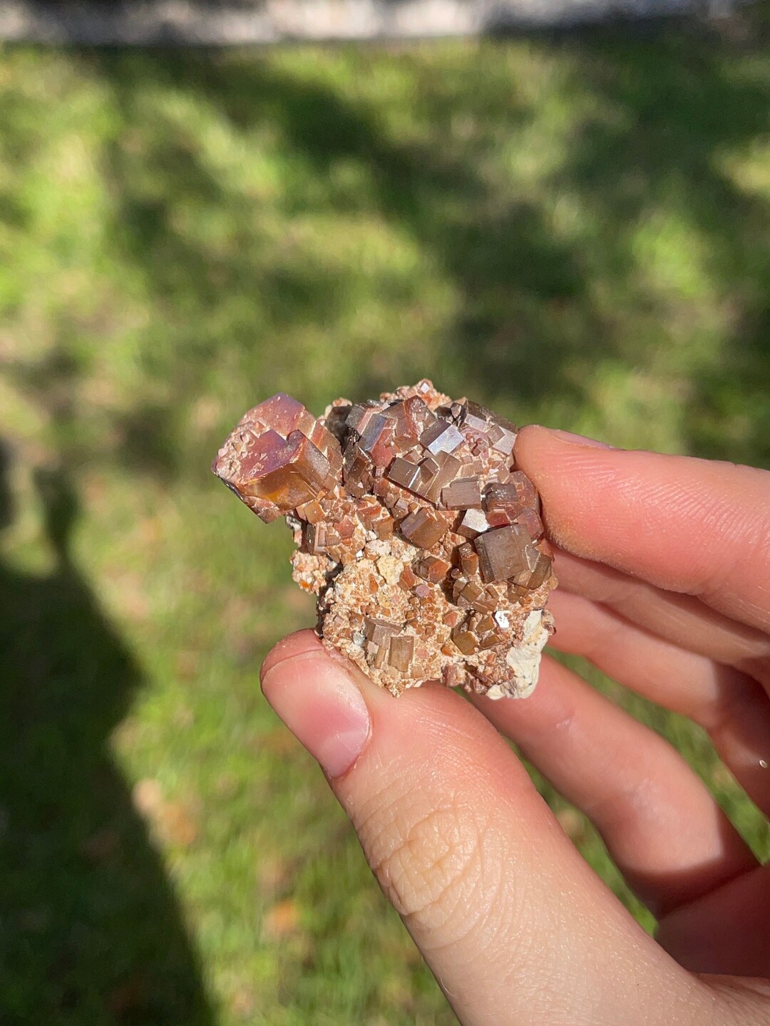Small Skeletal Red Vanadinite Specimen From Morocco With Natural Cubic ...