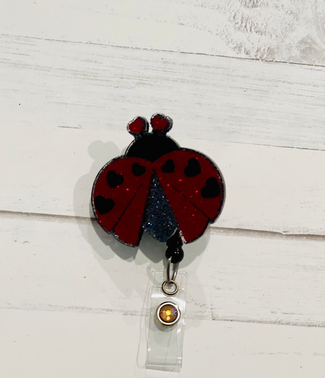 Lady bug badge reel - Etsy Österreich